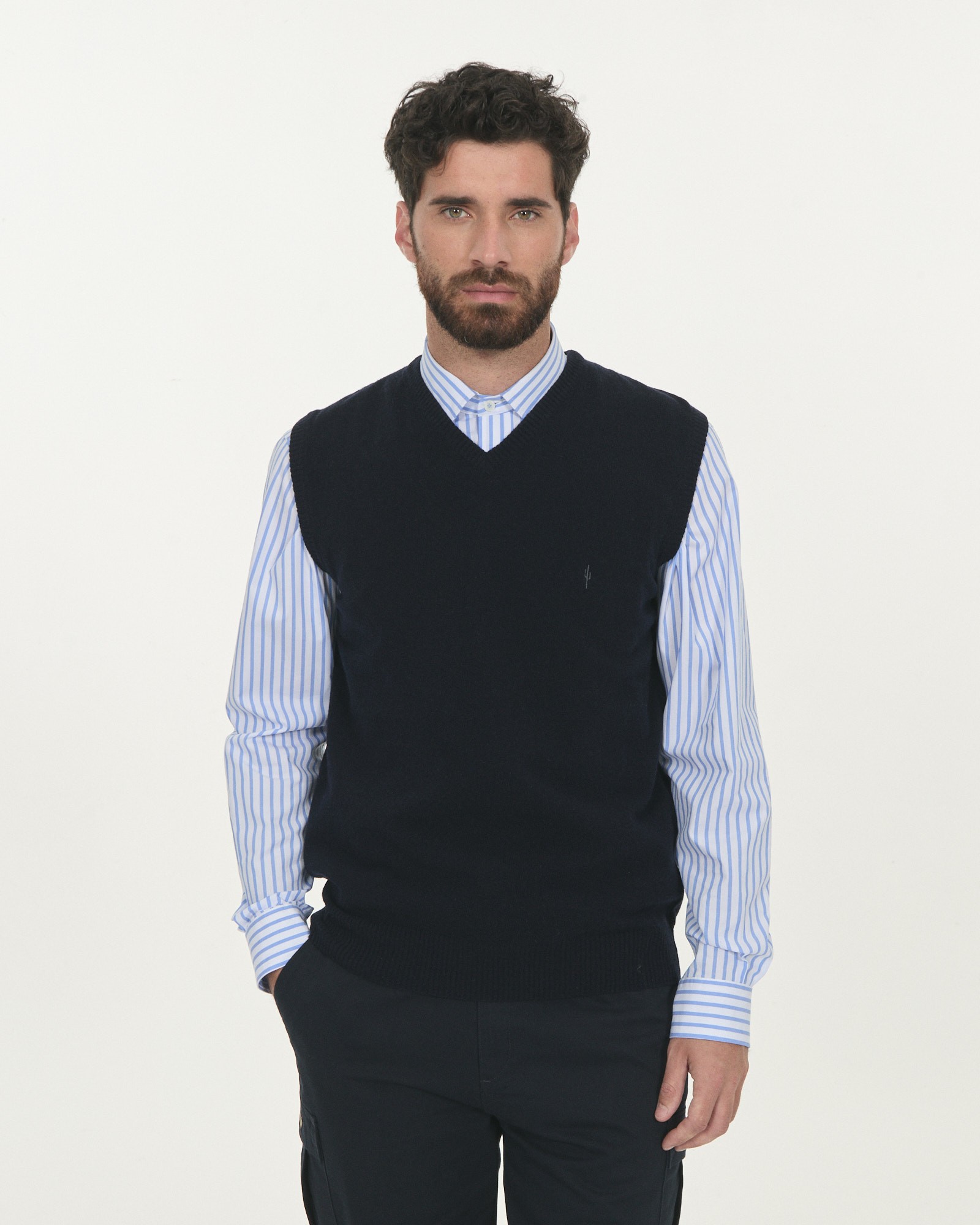 Chaleco Chalten Lana Azul - Cardon