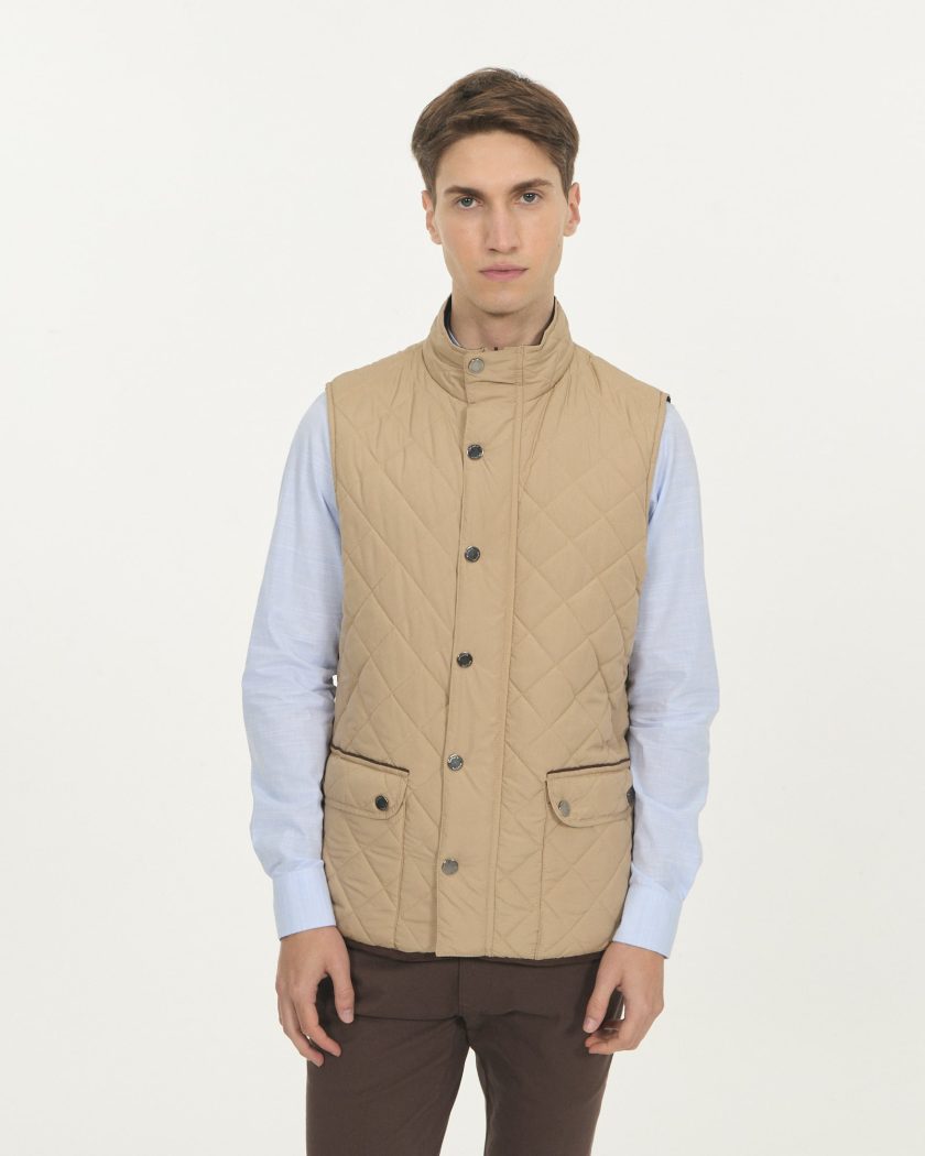 Chaleco Felix Matelasse Camel - Cardon